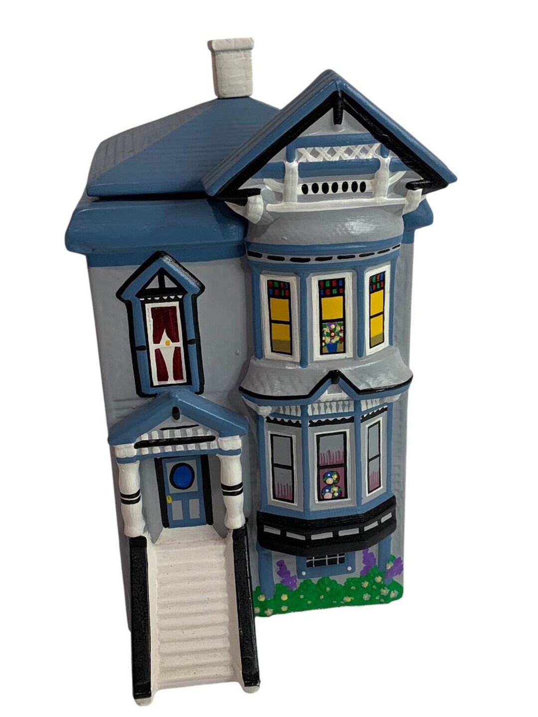 Vintage 1980s Duncan Ceramics Victorian House Cookie Jar Lidded - Etsy