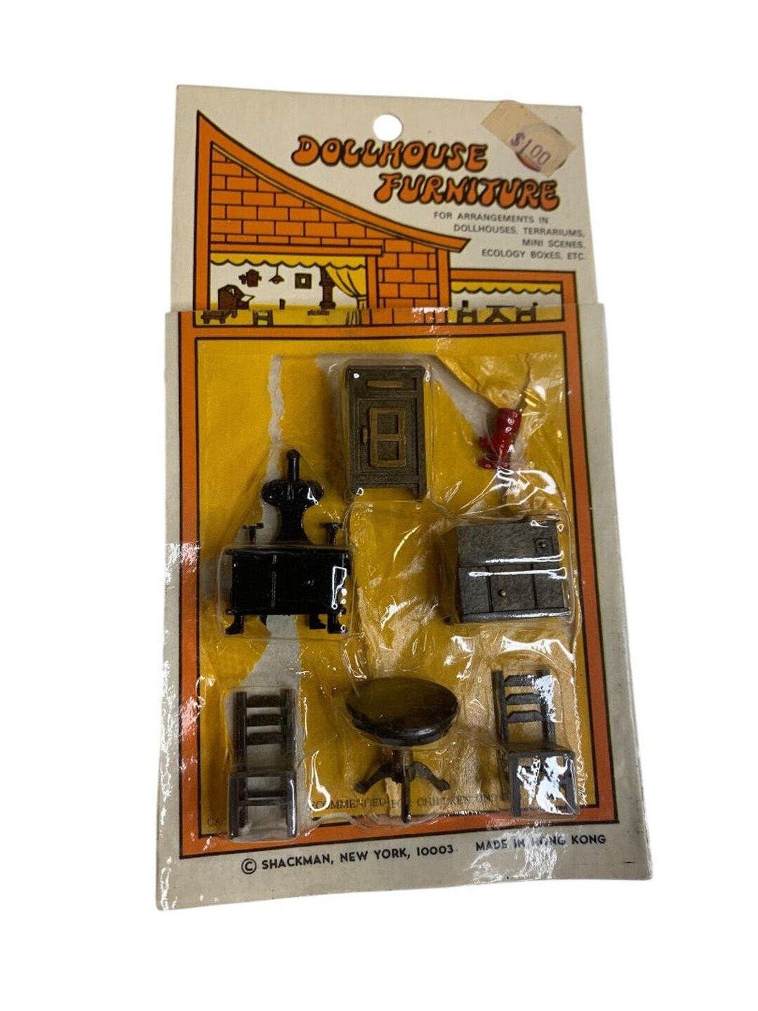 Vintage Shackman Miniature Dollhouse Furniture 7 Piece 1:48 Scale - Etsy