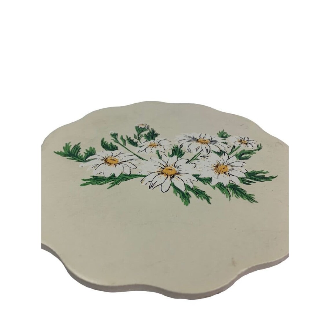 Vintage Ceramic Daisy Trivet Wall Hanging Cork Backed 6"d - Etsy