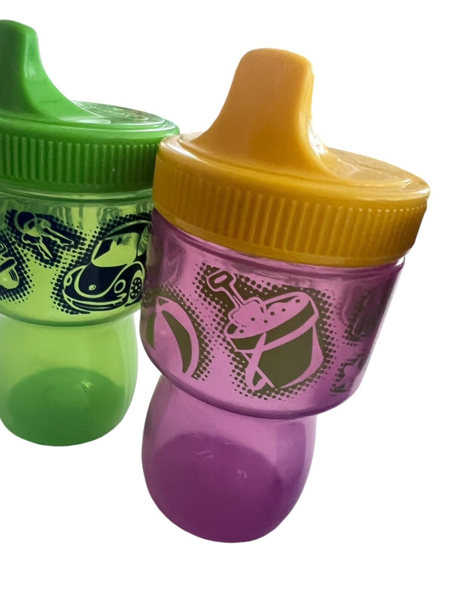 Playtex Spill Proof Big Sipster Sippy Cup Purple Green Blue Space Cars ...