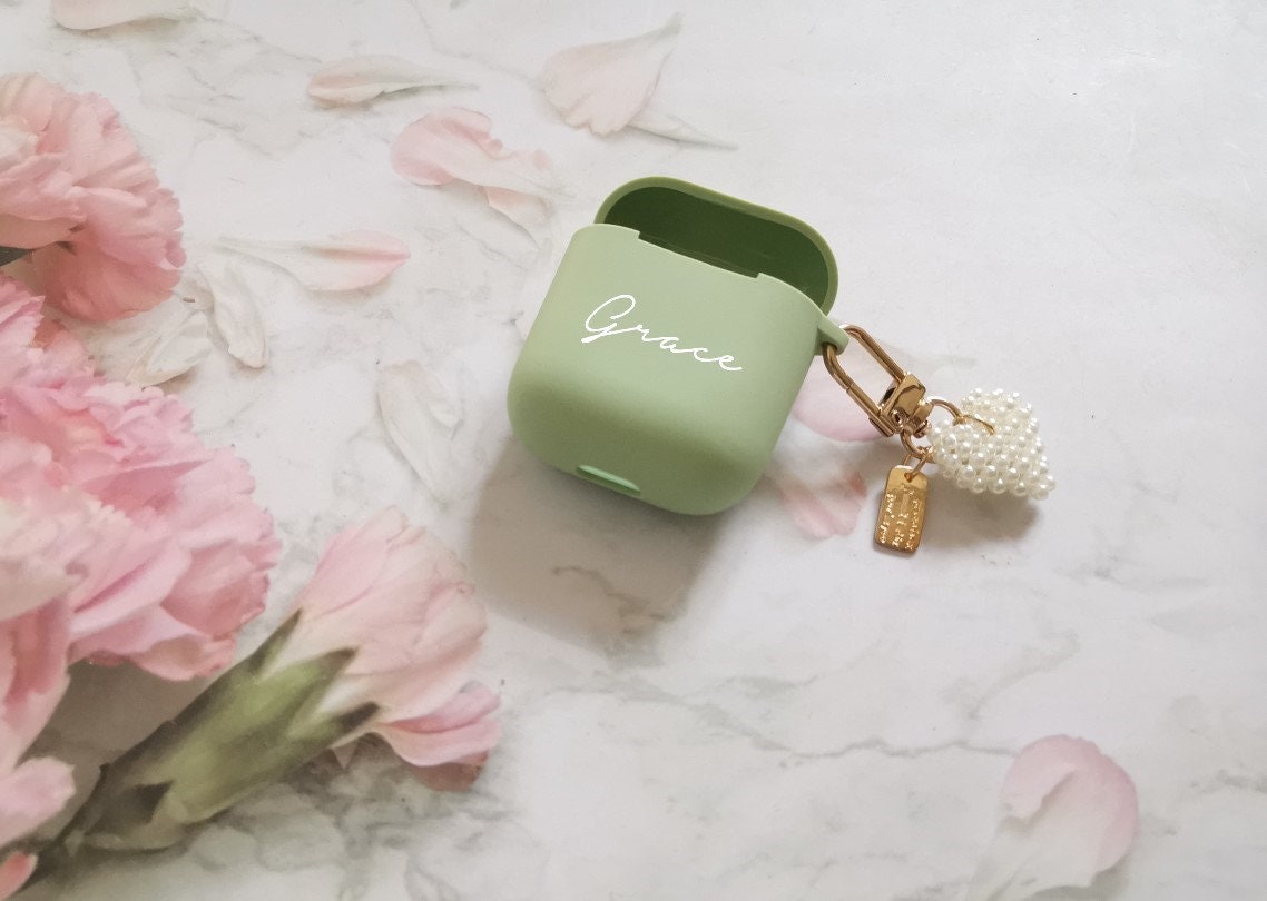Custom airpod casepersonalized airpods case heartcustom name | Etsy