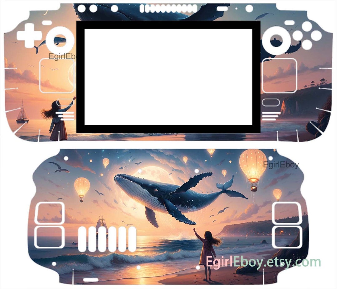 Whale Girls Steam Deck Skin-steam Deck Oled Sticker-custom Steam Deck ...
