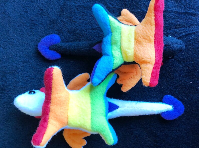 LGBT Miniature Plush Dragons 7 Inch Hand-sewn | Etsy