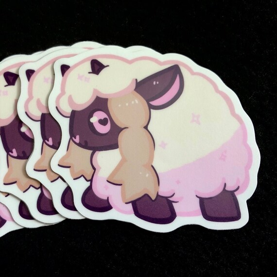 Cute 3 Inch Pink Vinyl Wooloo Stickers | Etsy