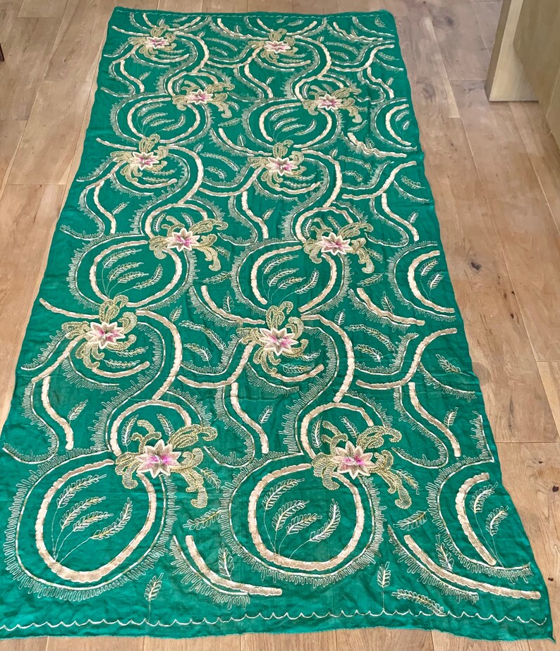 Antique Wall Decor Embroidered Silk Antique Embroidery - Etsy