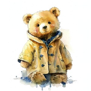 Watercolor Teddy Bear Clipart, 12 High Quality Jpgs, Digital Download ...