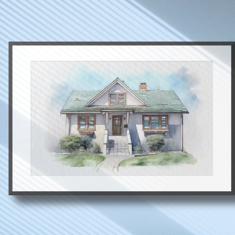 Custom House Portrait - Etsy
