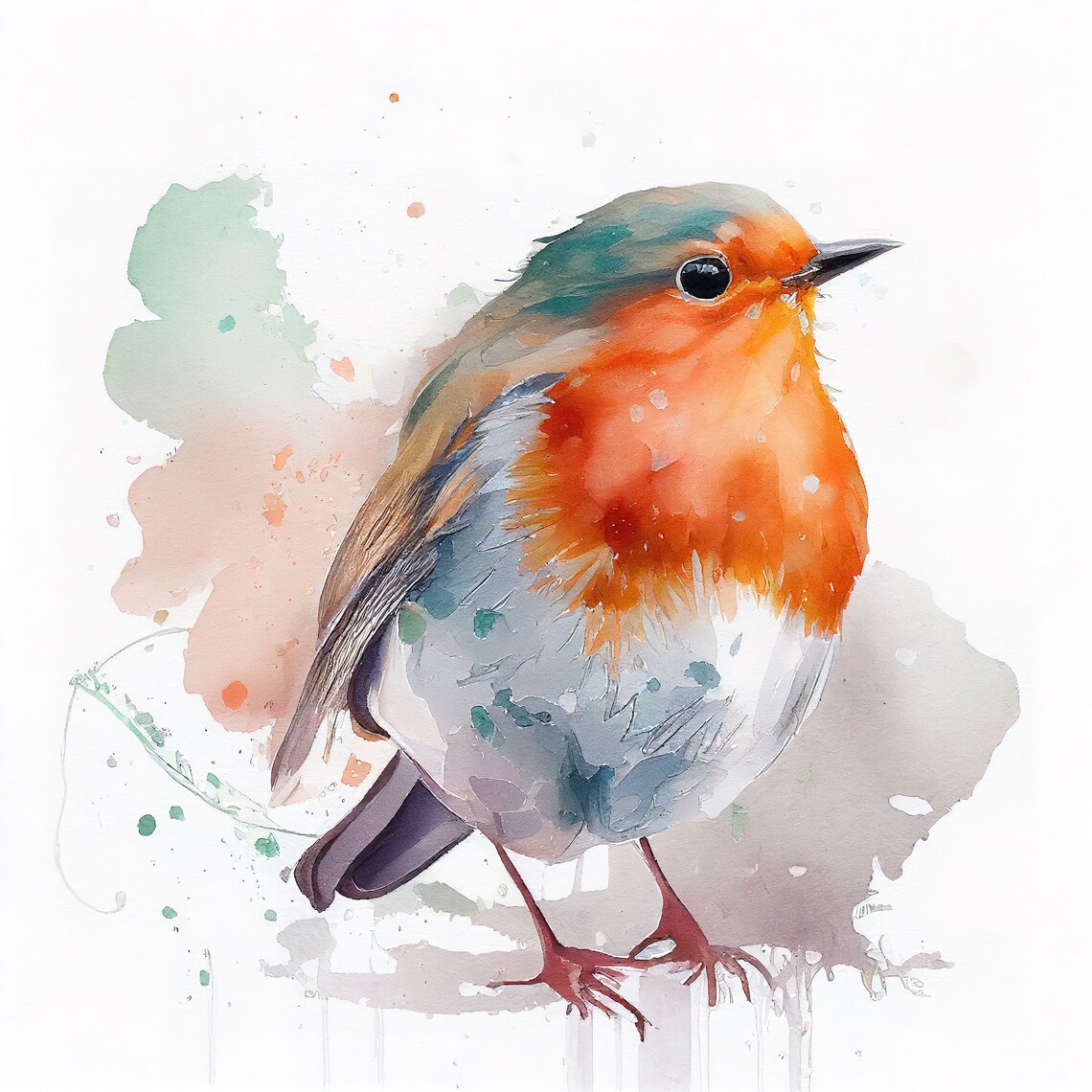 Cute Robin 12 JPG, Digital Download, Commercial Use, Clipart for Craft ...