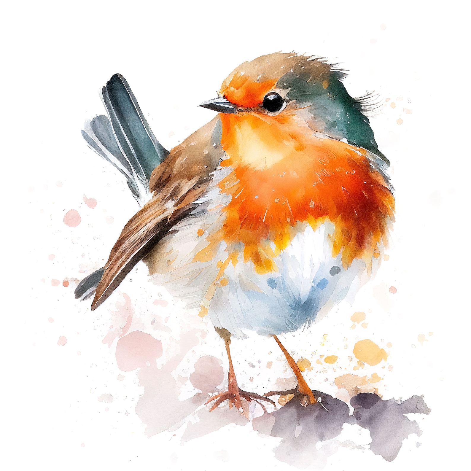 Cute Robin 12 JPG, Digital Download, Commercial Use, Clipart for Craft ...