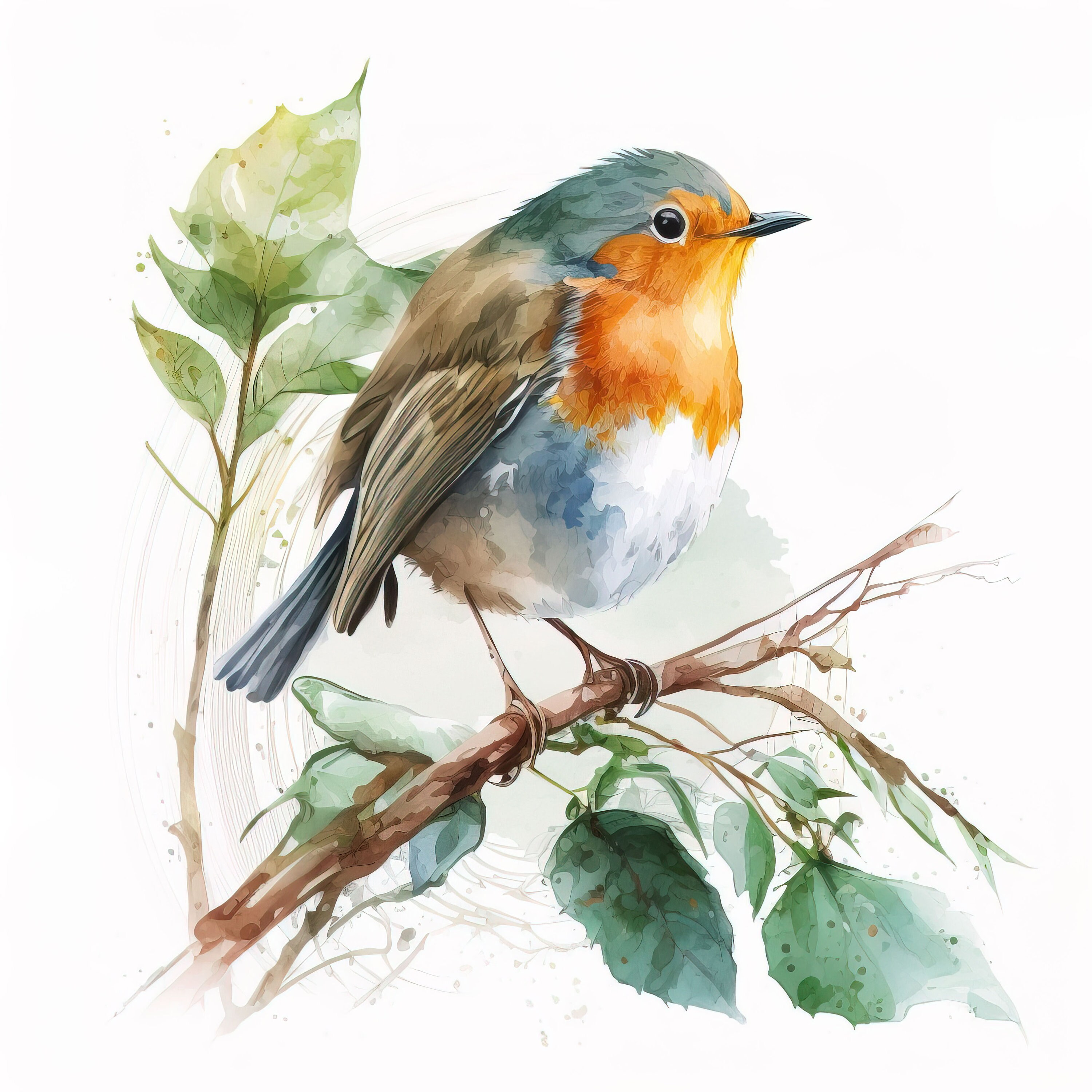 Cute Robin 12 JPG, Digital Download, Commercial Use, Clipart for Craft ...