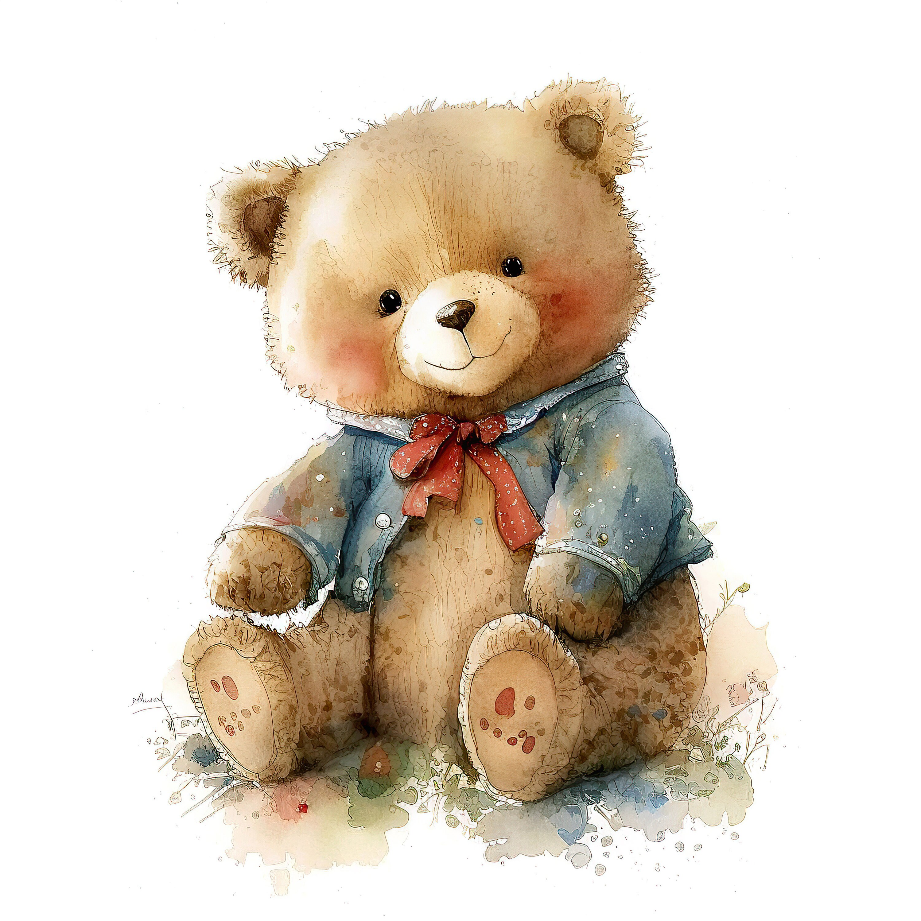 High-quality Teddy Bear Clipart Digital Download for Craft Projects ...