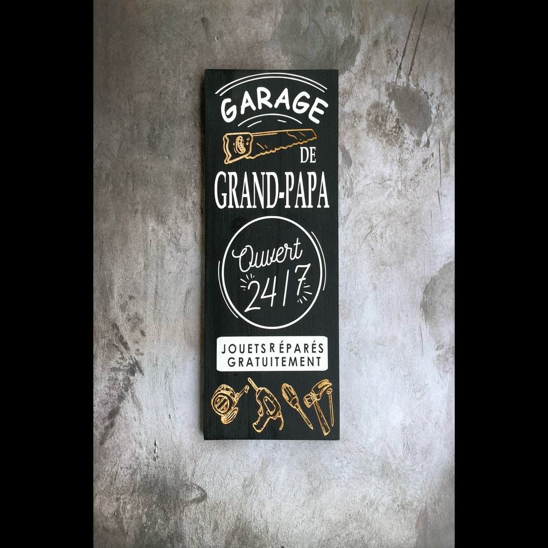 Affiche De Bois Pour Le Garage De Papa Grand-papa - Etsy