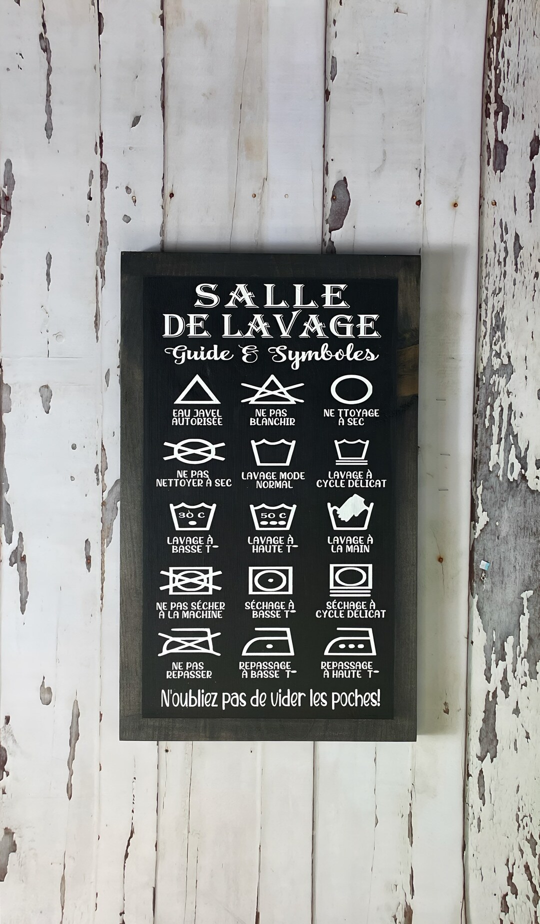 Affiche Buanderie Guide Et Symboles Pour La Lessive - Etsy