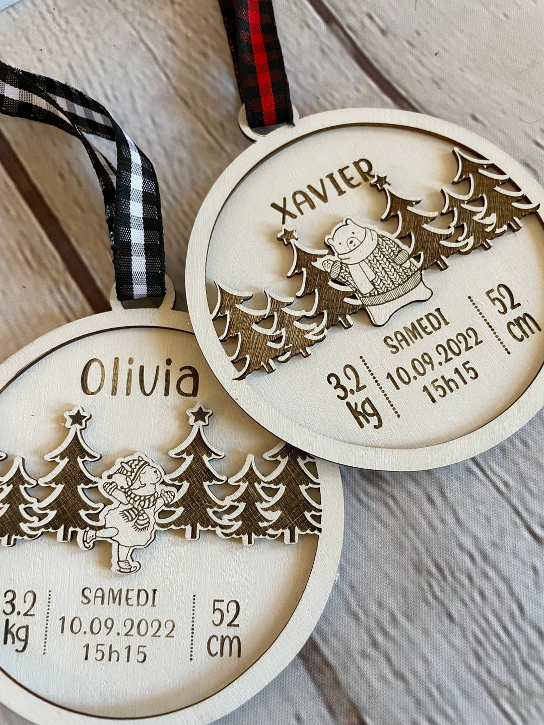 Birth Stats Wooden Ornament: Capturing Precious Moments - Etsy