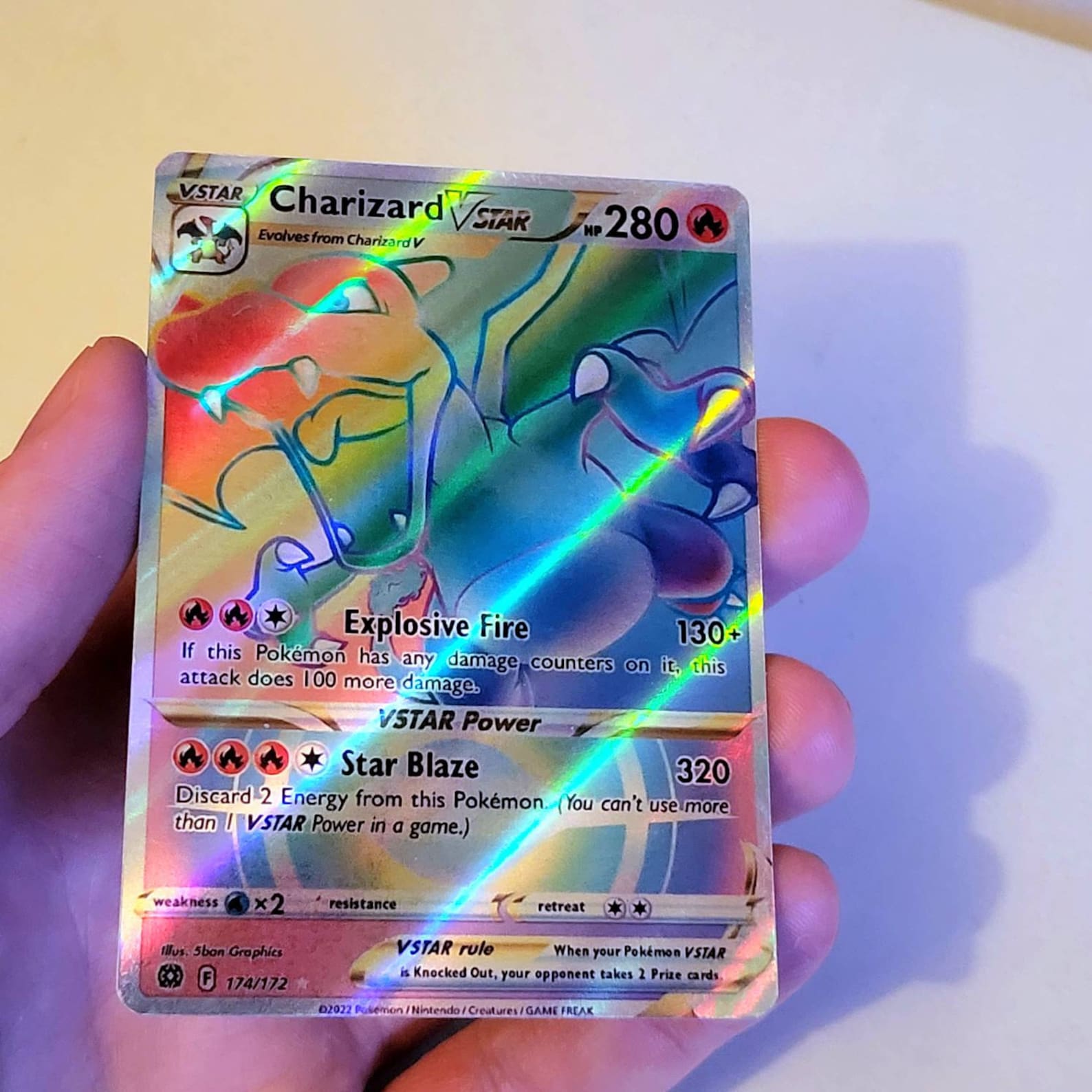 Rainbow Charizard Vstar Holo Custom Made Pokemon Card - Etsy Singapore