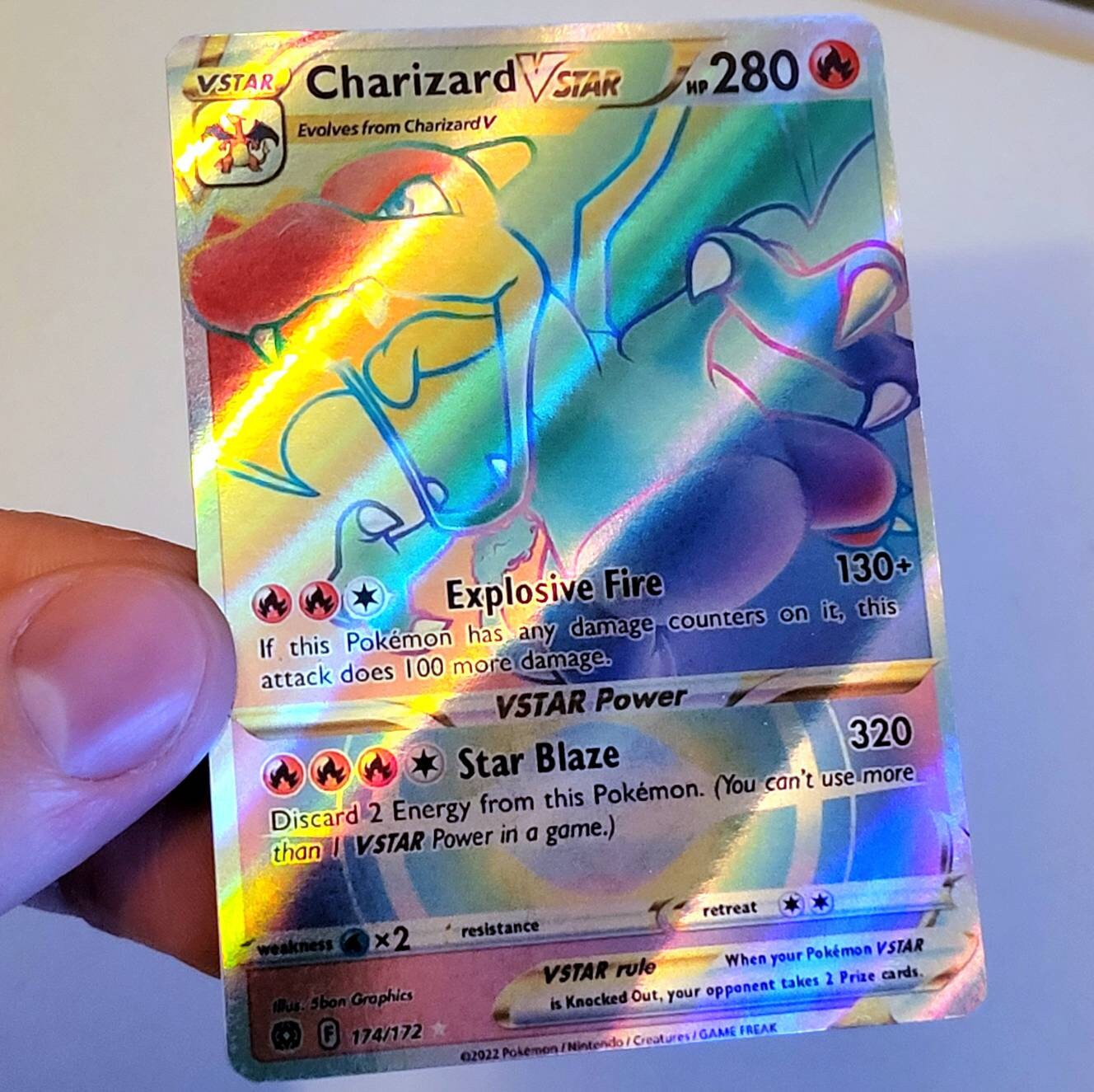 Rainbow Charizard Vstar Card PELAJARAN Rainbow Charizard Vstar Card PELAJARAN