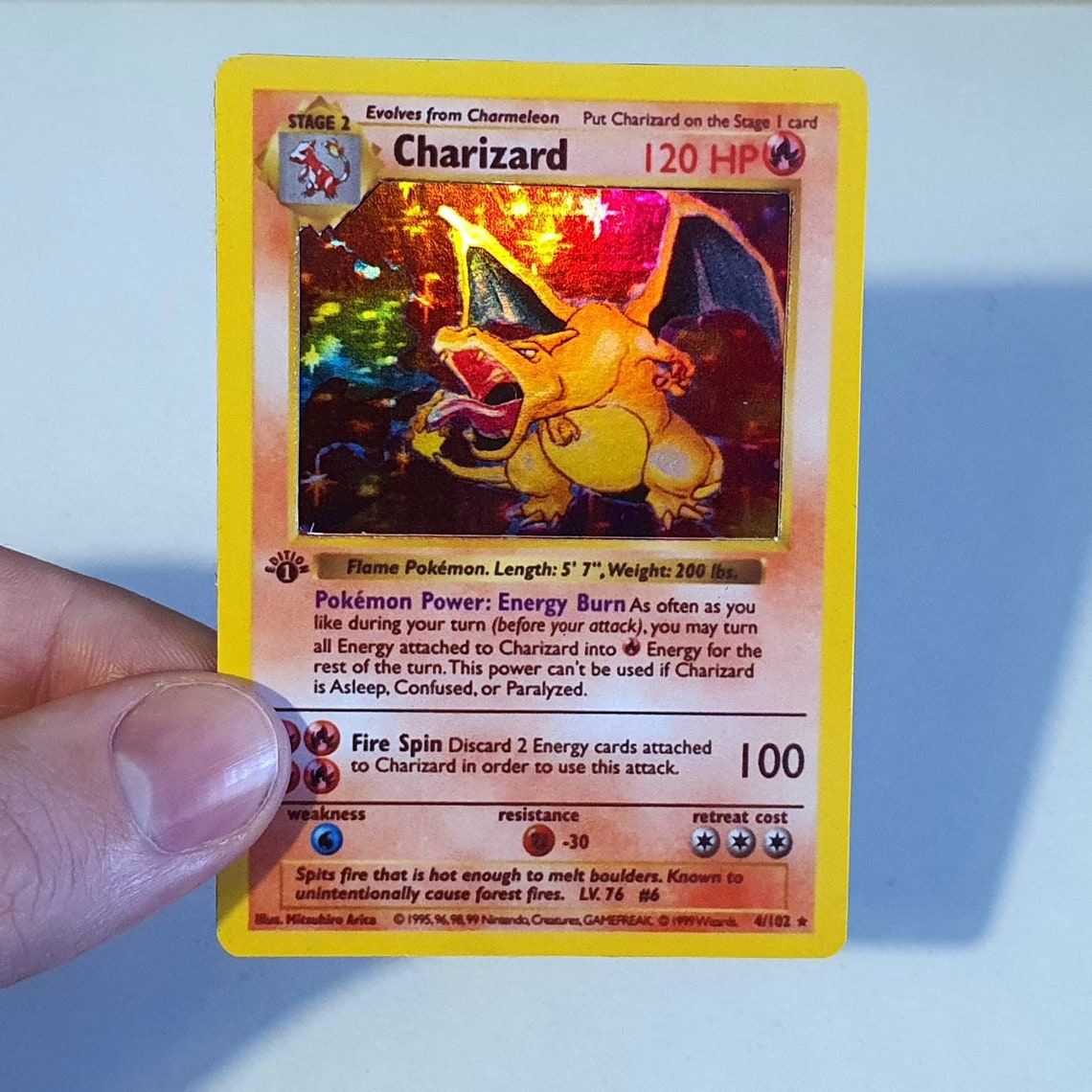 Holo 1a edición Charizard Shadowless Custom Made Pokemon | Etsy Holo 1a edición Charizard Shadowless Custom Made Pokemon | Etsy