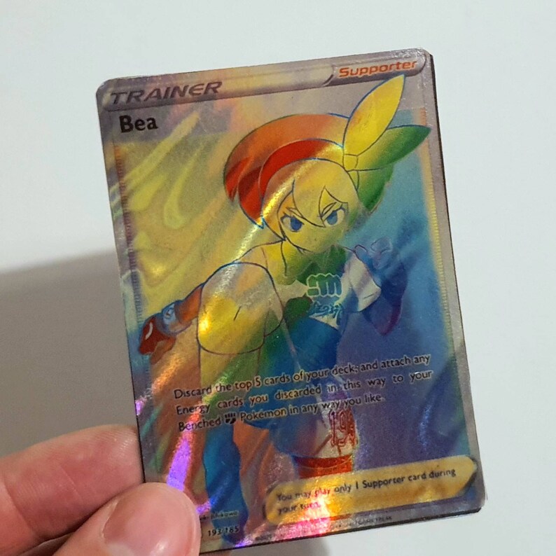 Bea Holo Trainer Custom Made Pokemon Cards - Etsy UK