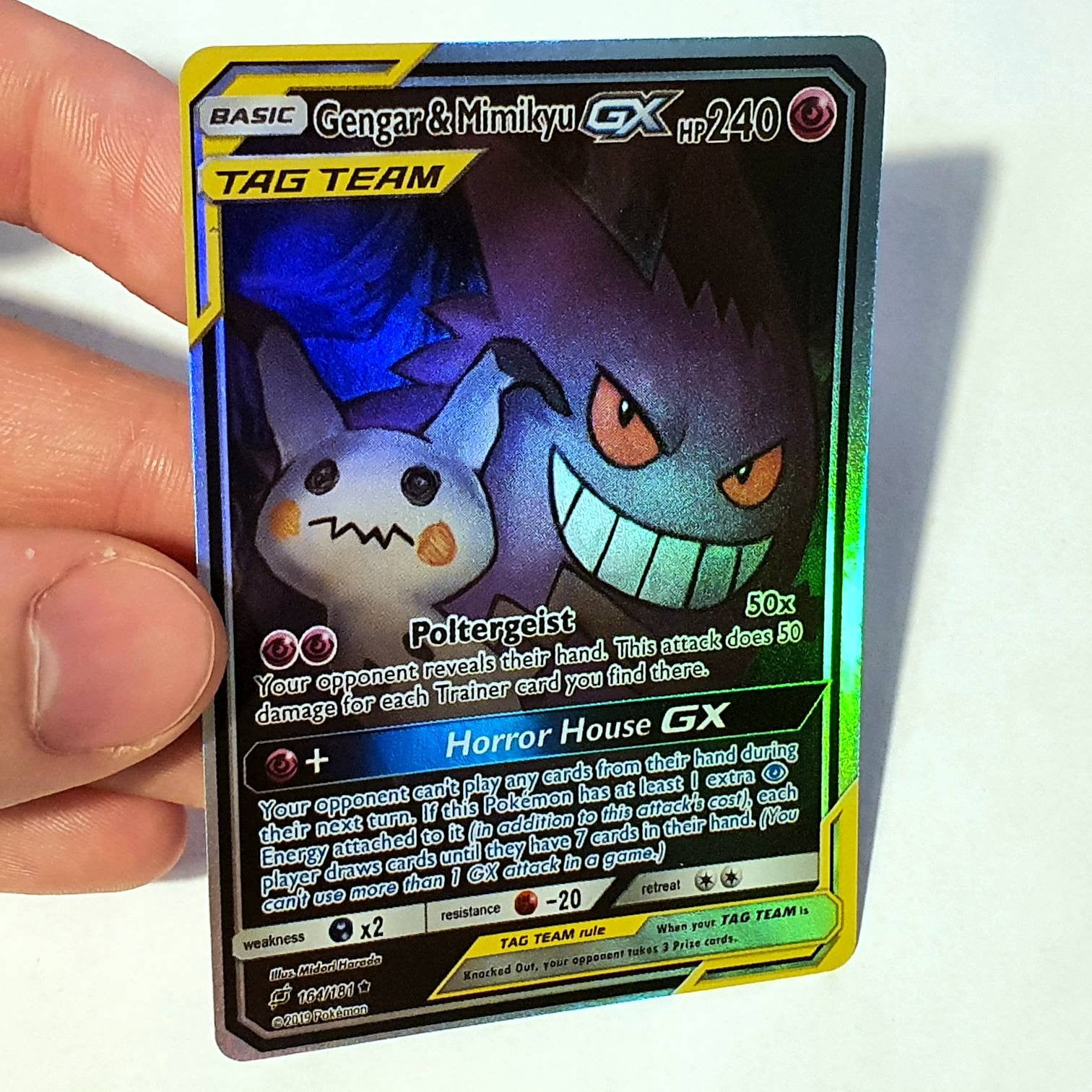 Gengar & Mimikyu GX Holographic Tag Team Pokemon Card - Etsy Nederland