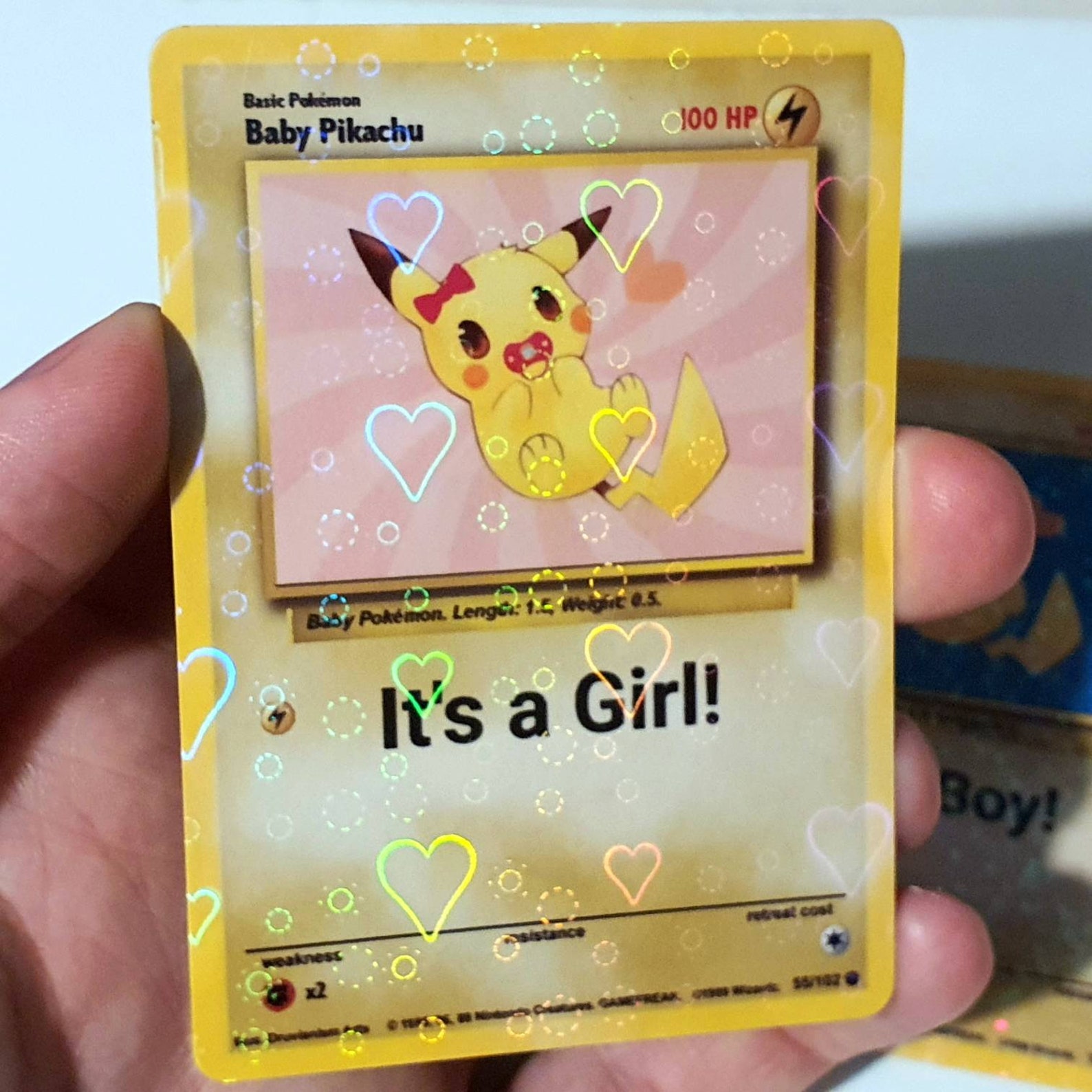 Baby Pikachu Gender Reveal Its a Boy / Girl Custom - Etsy