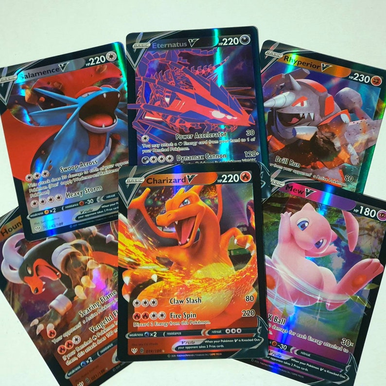 Pokemon Cards Bundle Rainbow Rare Gx V Shiny Vault Etsy Hong Kong