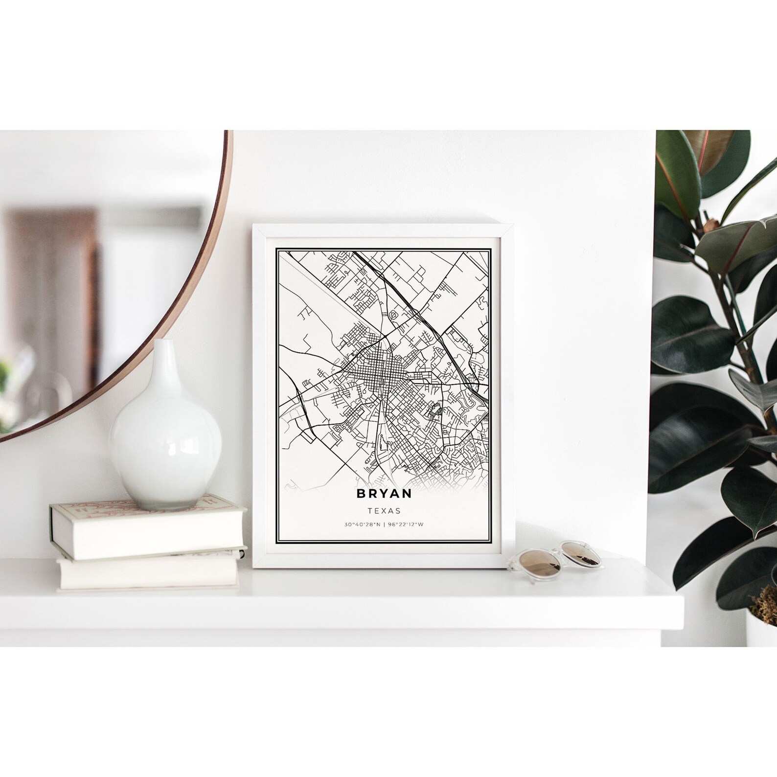Bryan Texas Map Art Print, City Street Map (digital Download), NP174 - Etsy