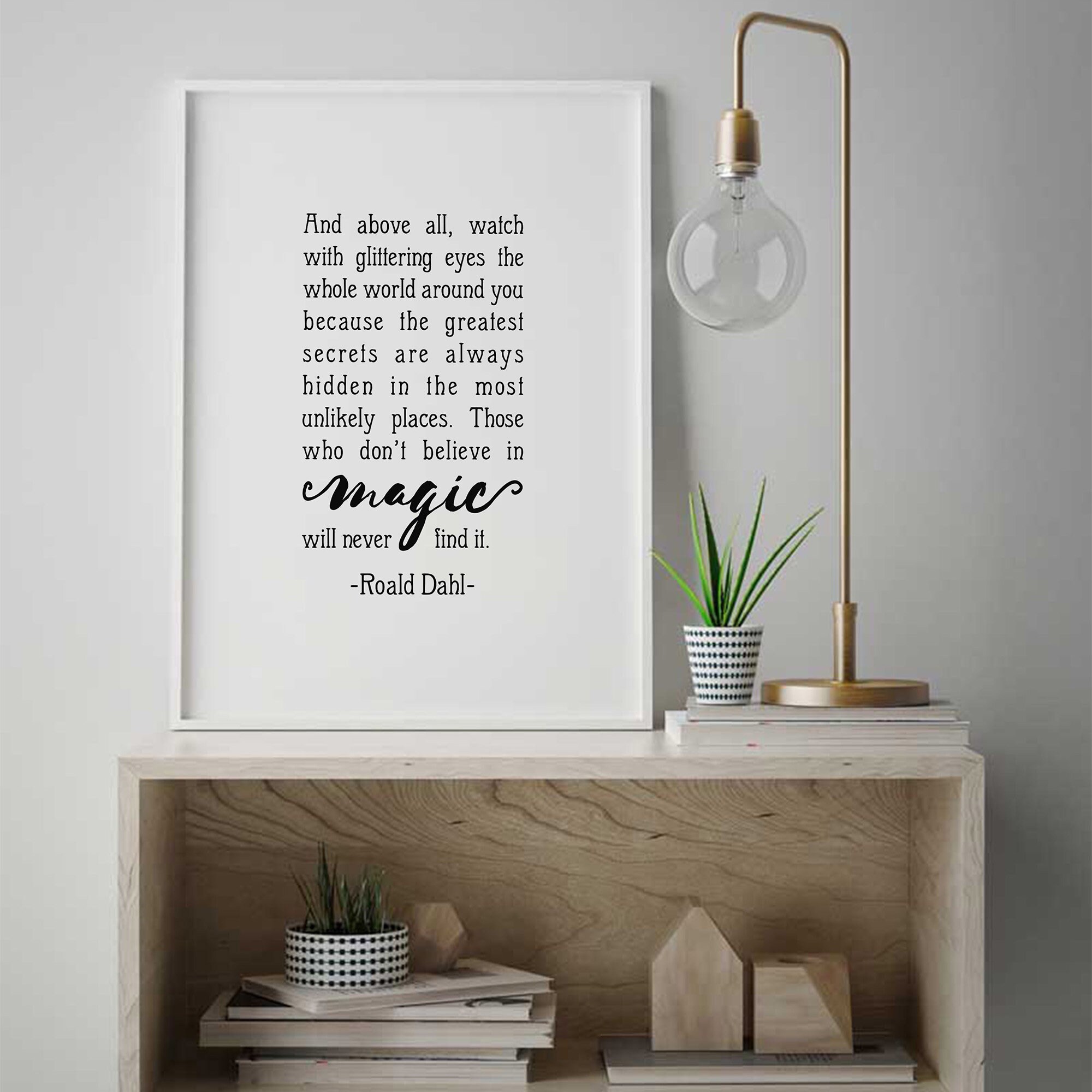 Roald Dahl Quote Art Print, Inspirational Home Decor (digital Download ...