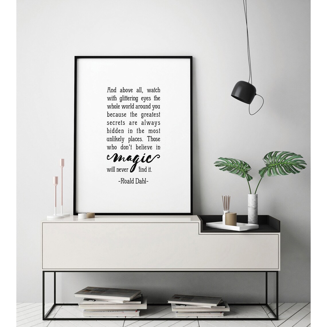 Roald Dahl Quote Art Print, Inspirational Home Decor (digital Download ...