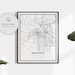 Redding California Map Art Print, City Street Map (digital Download ...