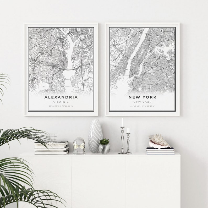 Alexandria Map Print Virginia VA USA Map Art Poster | Etsy