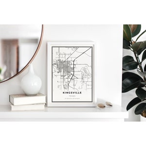 Kingsville Map Print, Texas TX USA Map Art Poster, Printable City ...