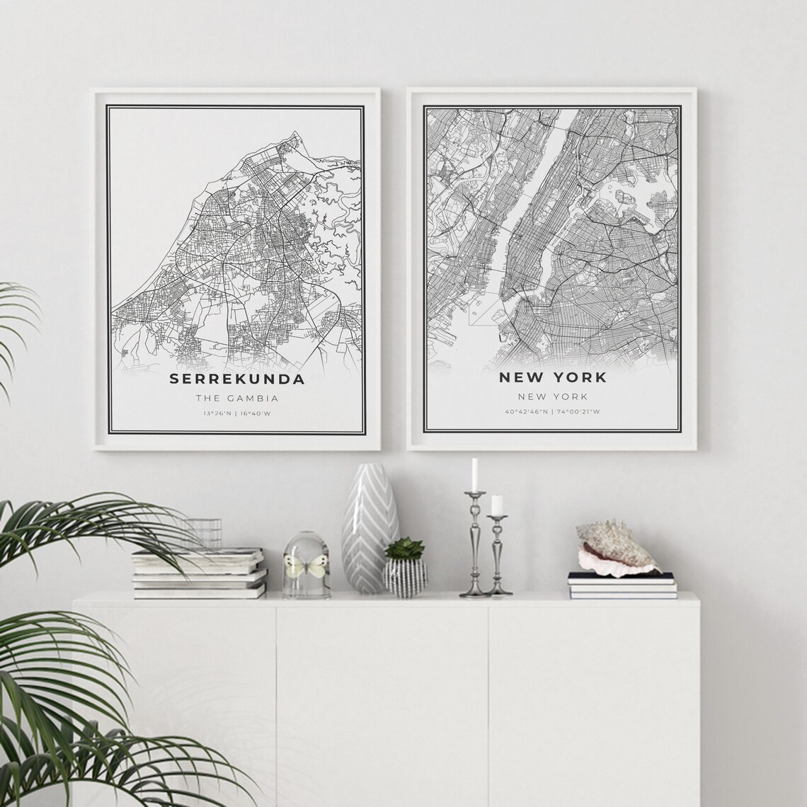 Serrekunda Map Print the Gambia Map Art Poster Serekunda - Etsy