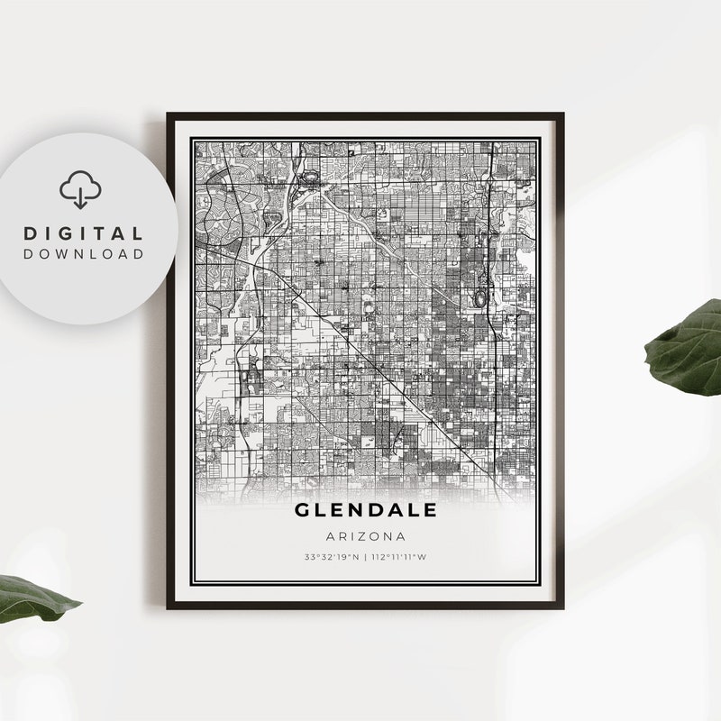 Glendale Arizona Maps - Etsy