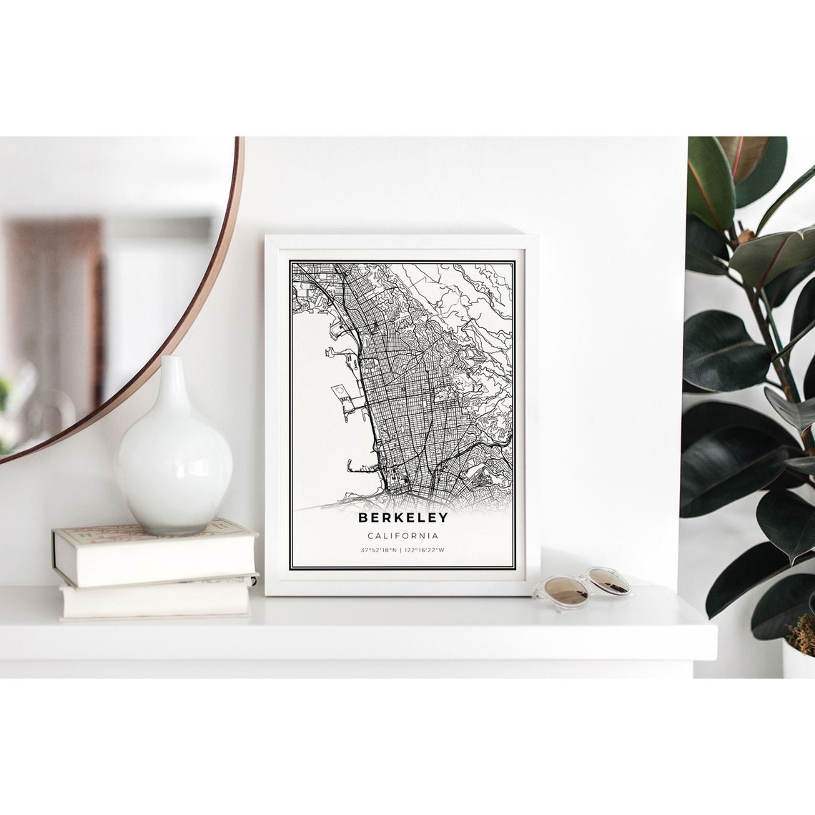 Berkeley Map Print California CA USA Map Art Poster | Etsy