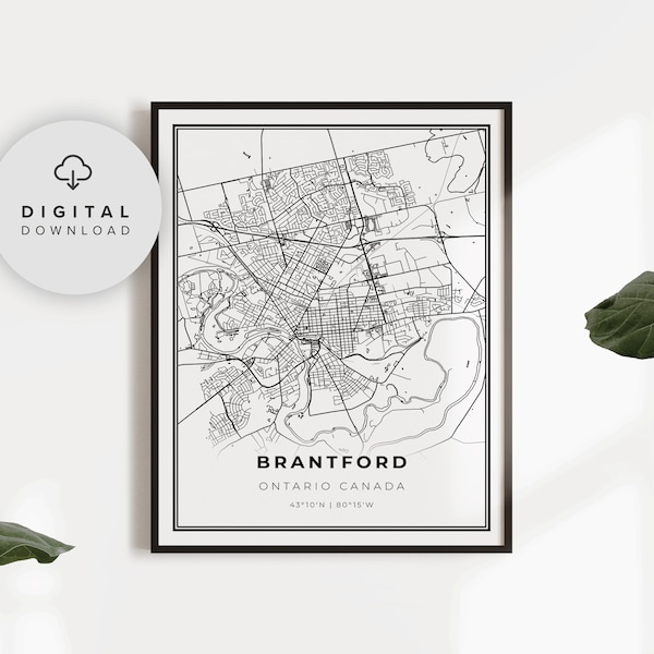 Brantford Map - Etsy