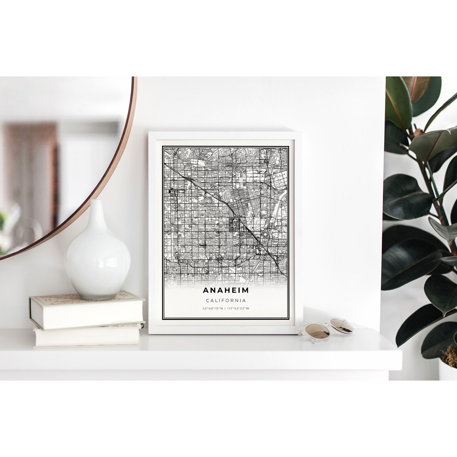 Anaheim Map Print California CA USA Map Art Poster Printable - Etsy