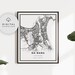 Da Nang Print, Vietnam Viet Nam Map Art Poster, Printable City Street ...