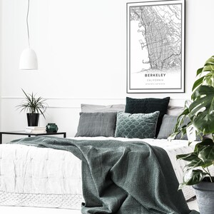 Berkeley Map Print, California CA USA Map Art Poster, Printable City ...
