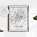 Pyongyang Map Print, North Korea Map Art Poster, Printable City Street ...