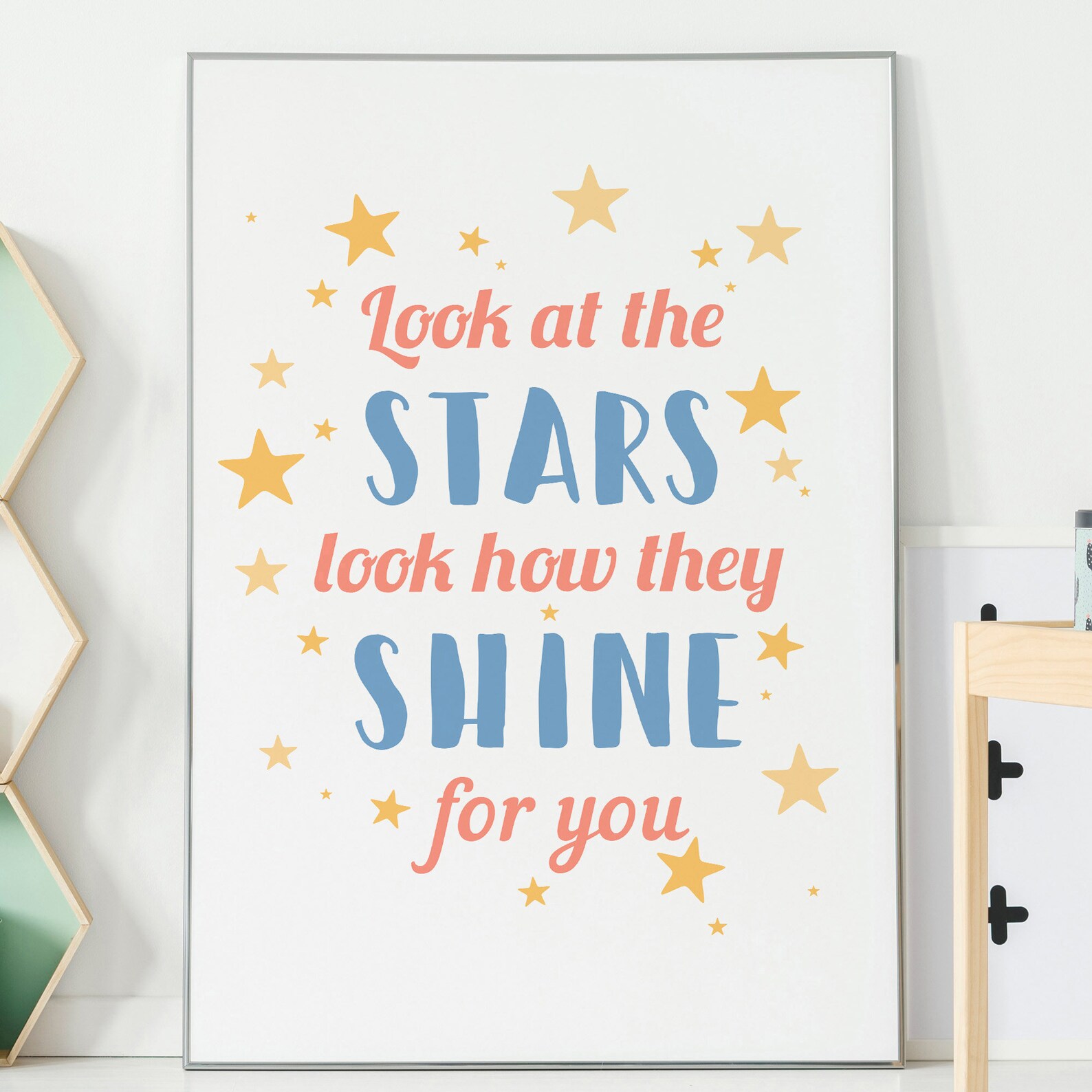 Nursery Printable look at the Stars Printable Look How | Etsy