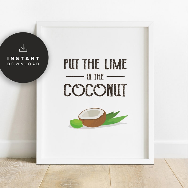 Coconut Print - Etsy