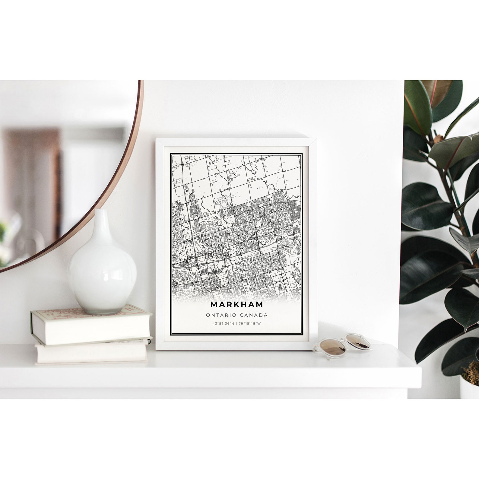 Markham Map Print Toronto Ontario ON Canada Map Art Poster | Etsy