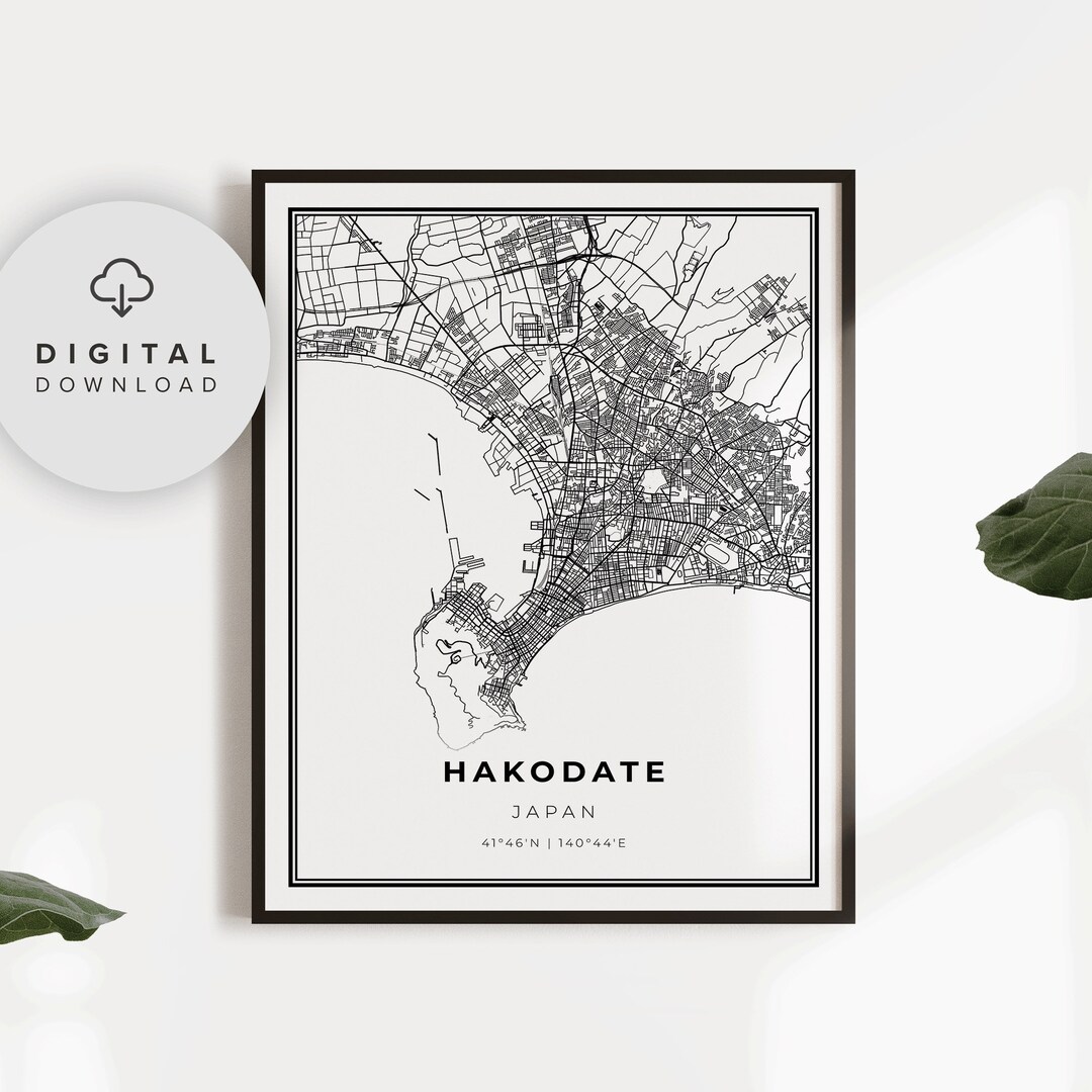 Hakodate Map Print Hokkaido Japan Map Art Poster Hokkaido - Etsy