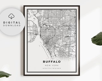 Printable Buffalo Map - Etsy