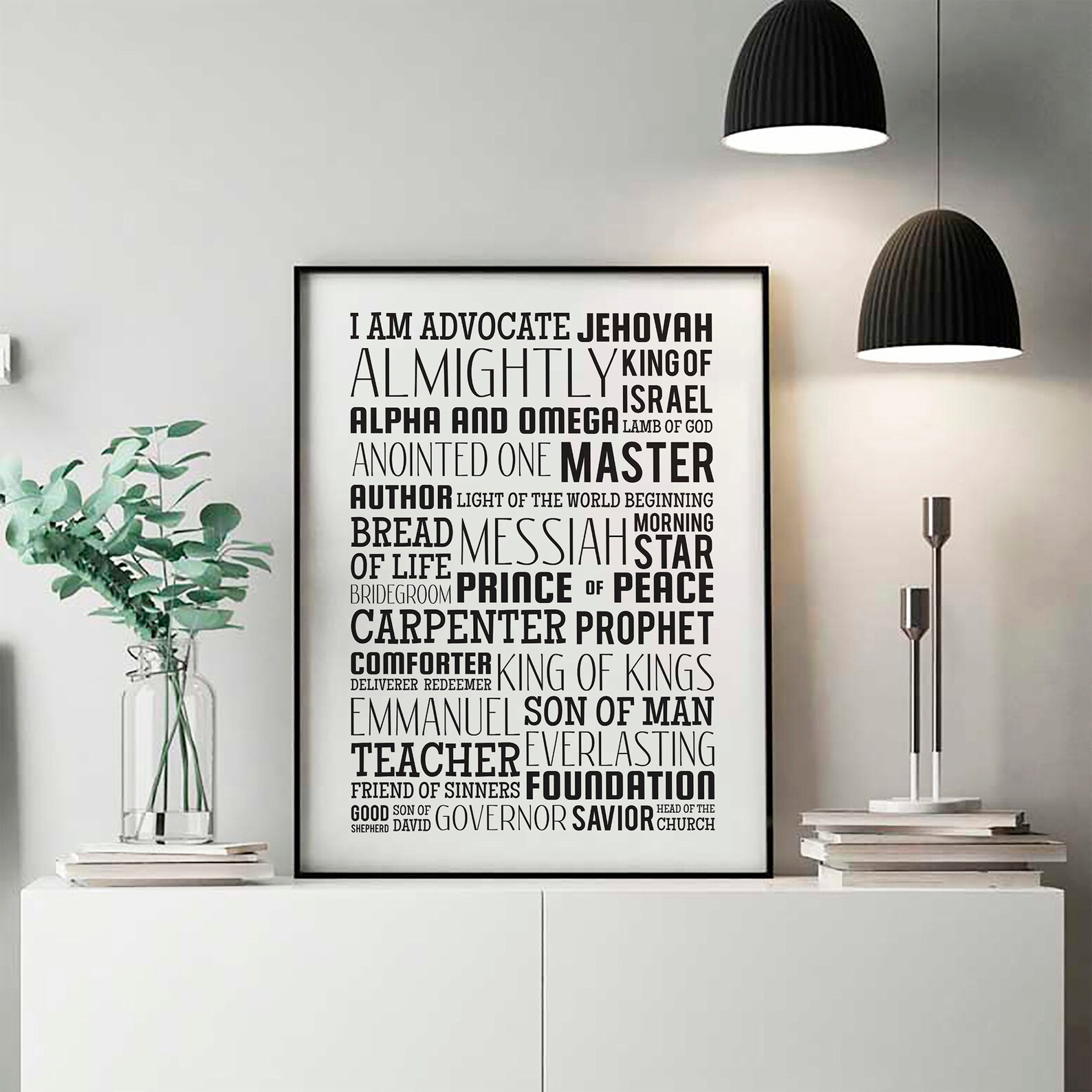 Names of God Jesus Wall Art Printable Bible Verse Poster - Etsy