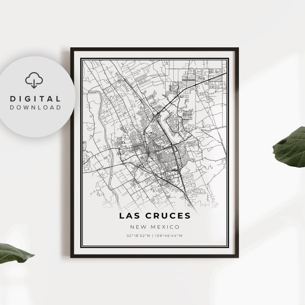 Las Cruces Nm Map - Etsy