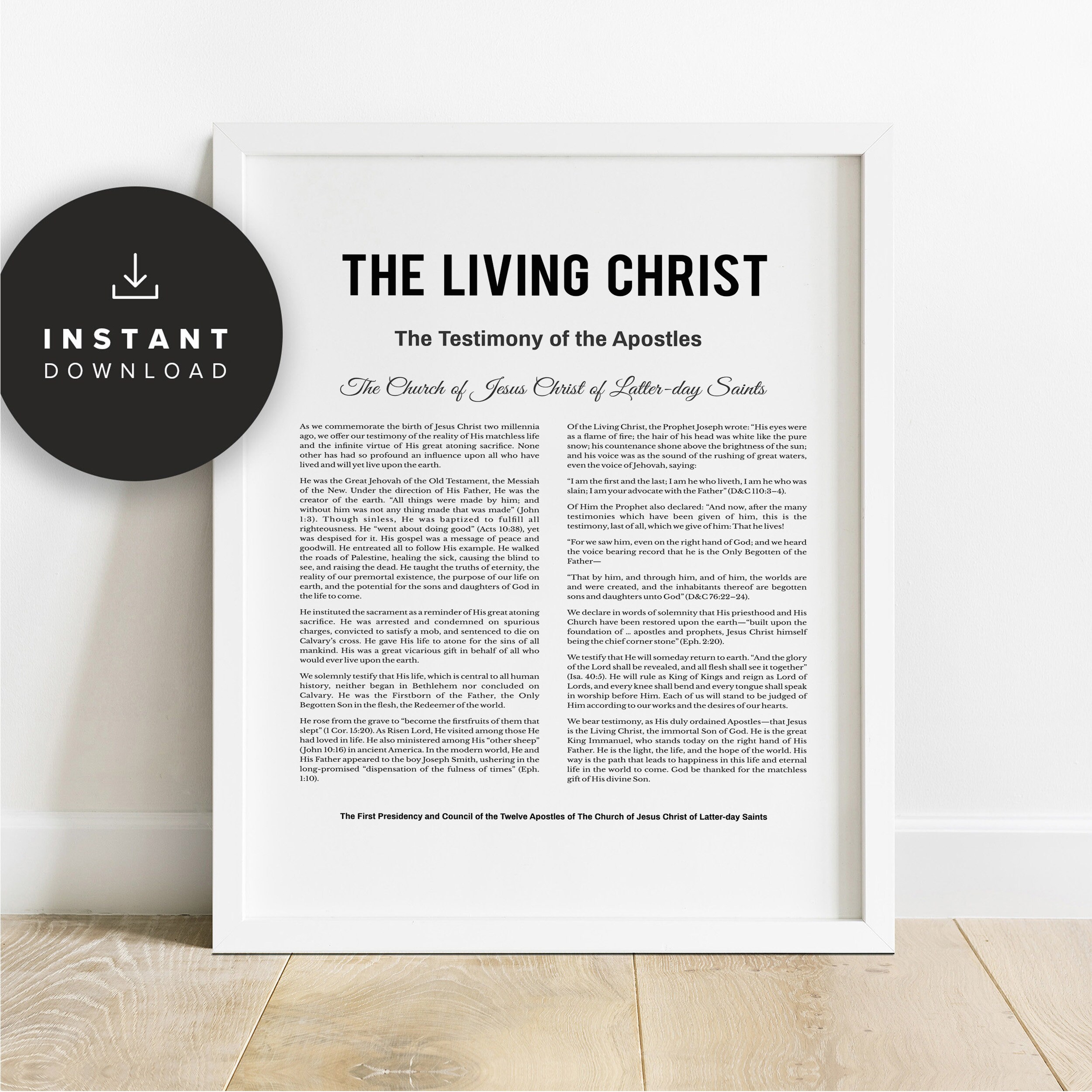 The Living Christ Print Printable Artwork Christian poster | Etsy