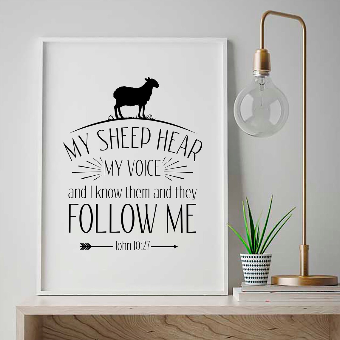 Bible Verse Sheep Print, Christian Wall Art (digital Download), NP672 ...