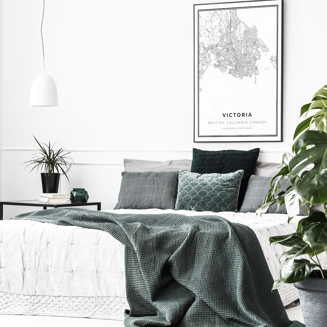 Victoria BC Map Print British Columbia Canada Printable City - Etsy