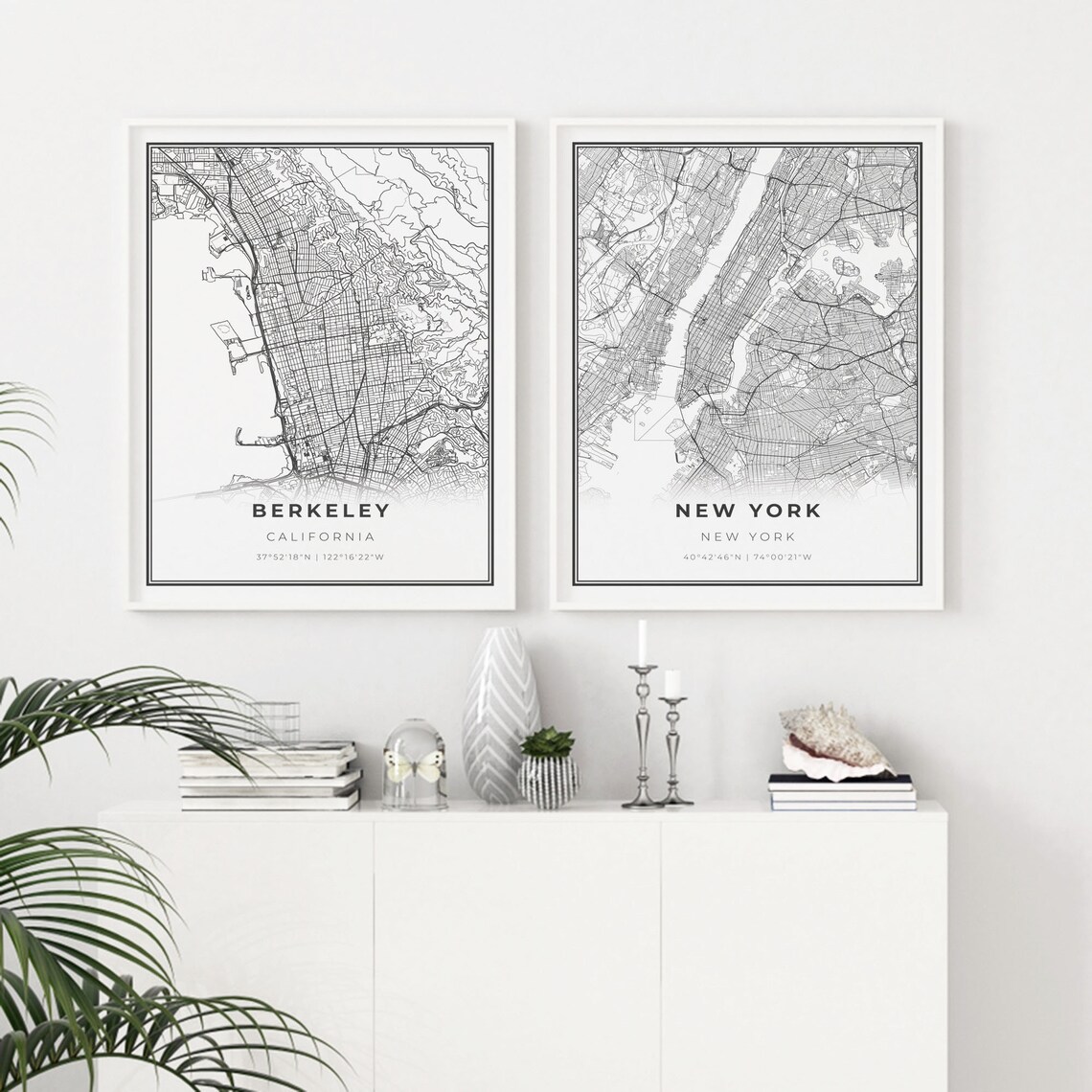 Berkeley Map Print, California CA USA Map Art Poster, Printable City ...
